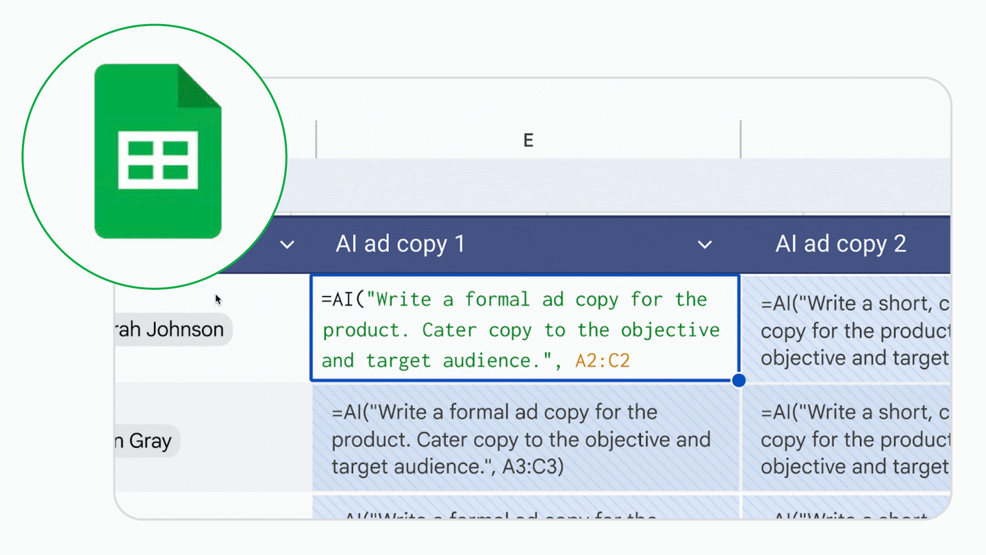 Unlocking Productivity: Gemini AI Now Available in Google Sheets for ...