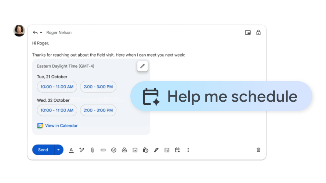 Google Workspace Introduces 'Help Me Schedule' Feature in Gmail